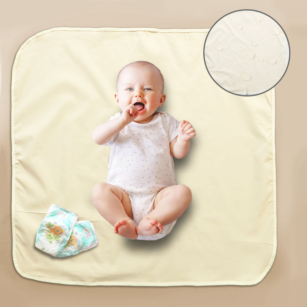 Plain Beige Baby Diaper Changing Sheet – The Baby Store